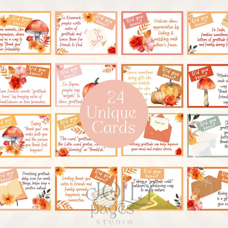 Gratitude and Thankfulness Fun Facts Lunchbox Notes for Kids ...