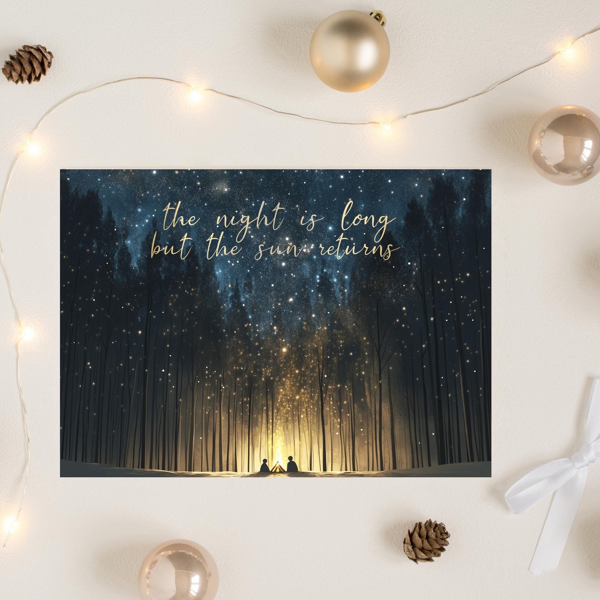Winter Solstice Bonfire Invitation: Yule Party Template (digital) - Etsy