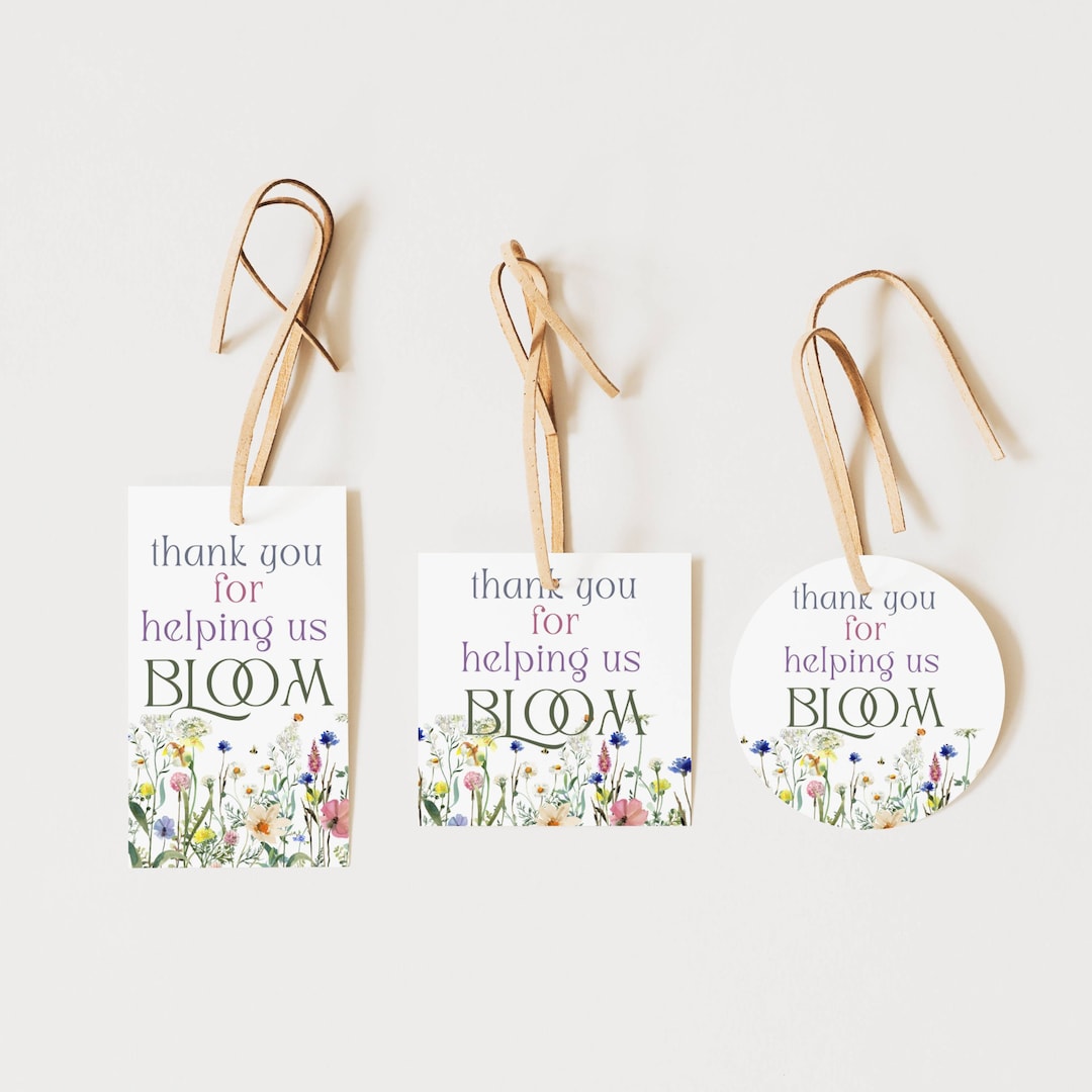 Floral Teacher Appreciation Gift Tags: Helping Us Bloom (digital ...