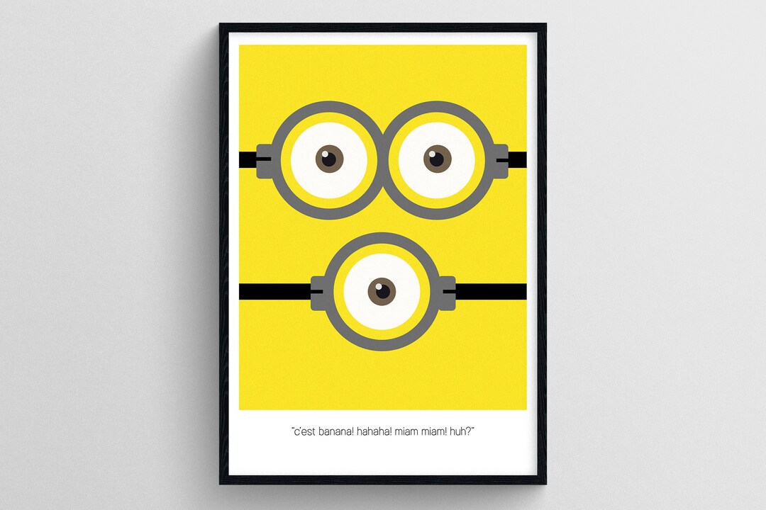 Minions Print | Movie Print | Minions Poster | Minimalist Movie Art ...