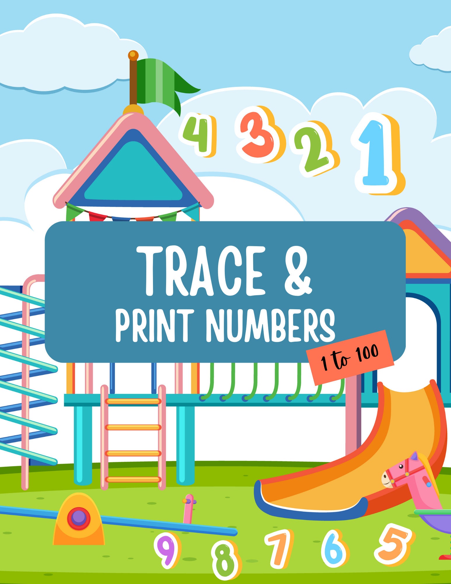 Tracing Numbers Worksheet Learn Your US Numbers Numbers Practice 1-100 ...
