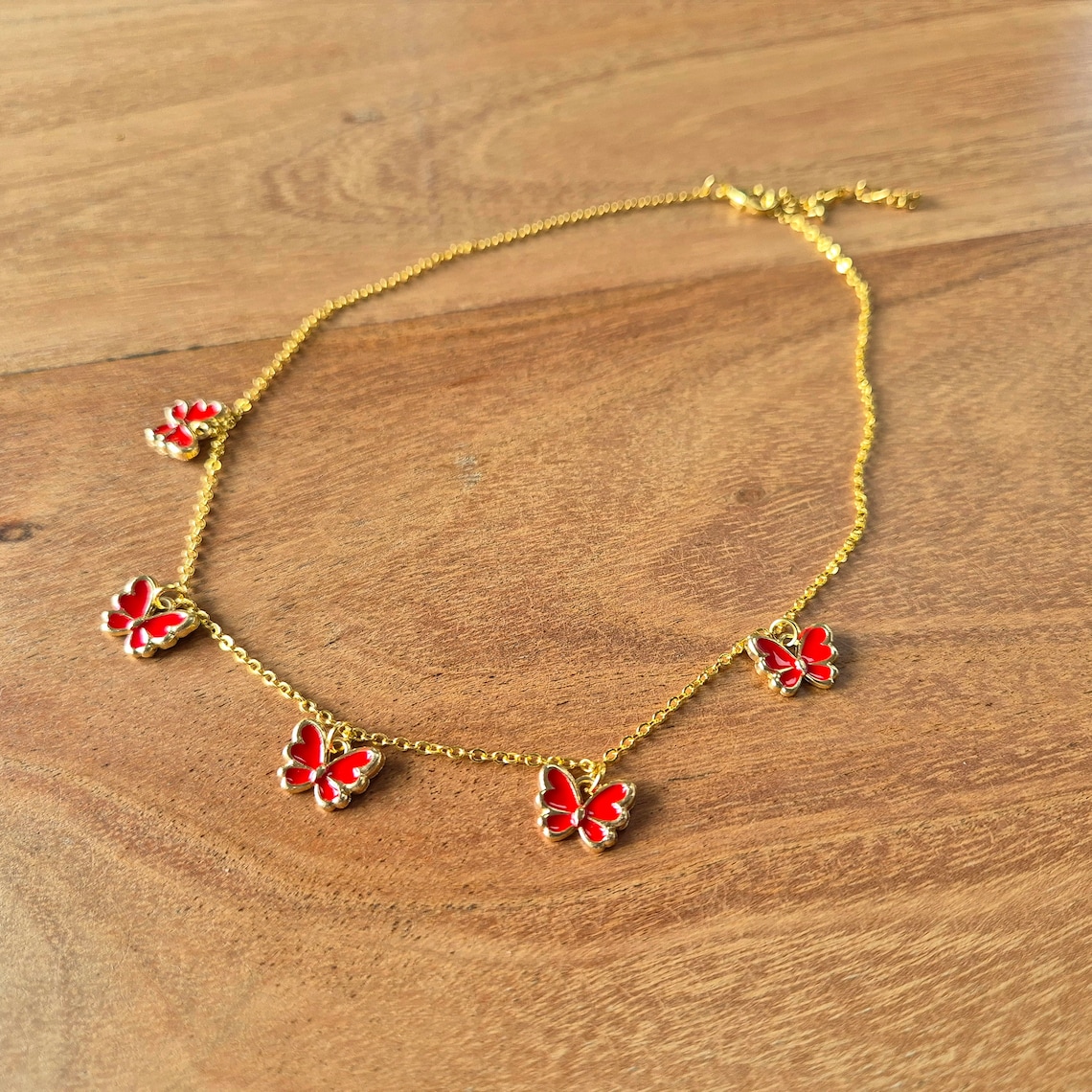 Red Butterfly Necklace, Purple Butterfly Necklace, Butterfly Charm ...
