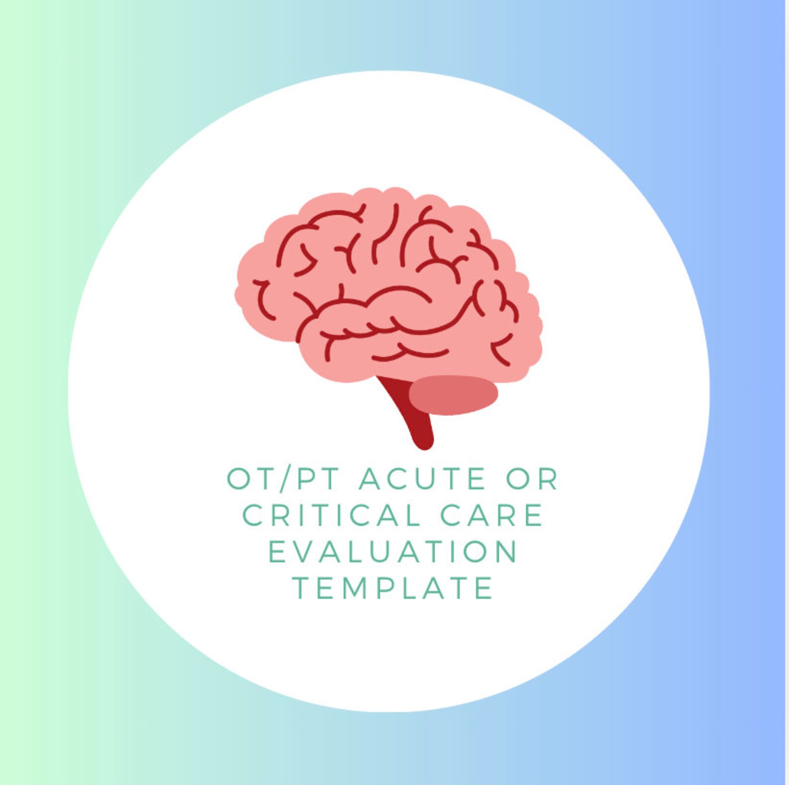 OT/PT Acute Care Eval Template - Etsy