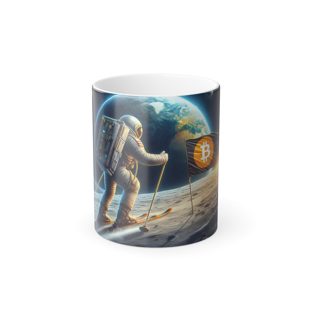 Bitcoin Barn Color Morphing Mug 11oz Ceramic Space Astronaut Moon ...