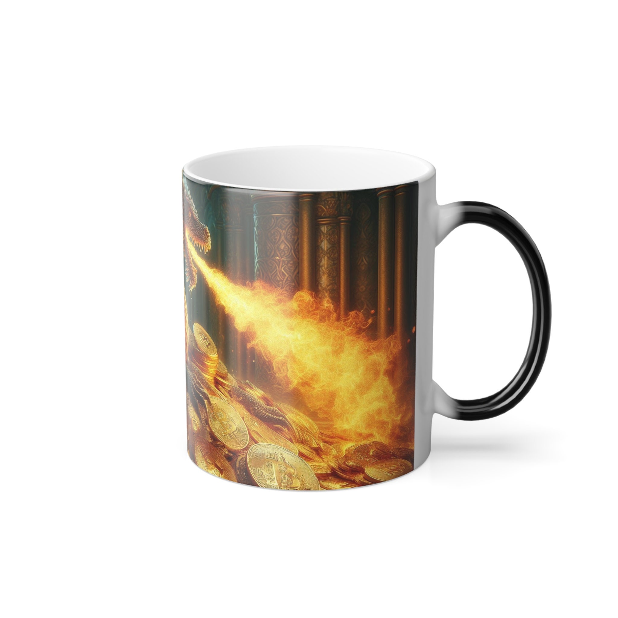 Bitcoin Barn Color Morphing Mug 11oz Ceramic Crypto Dragon Treasure ...