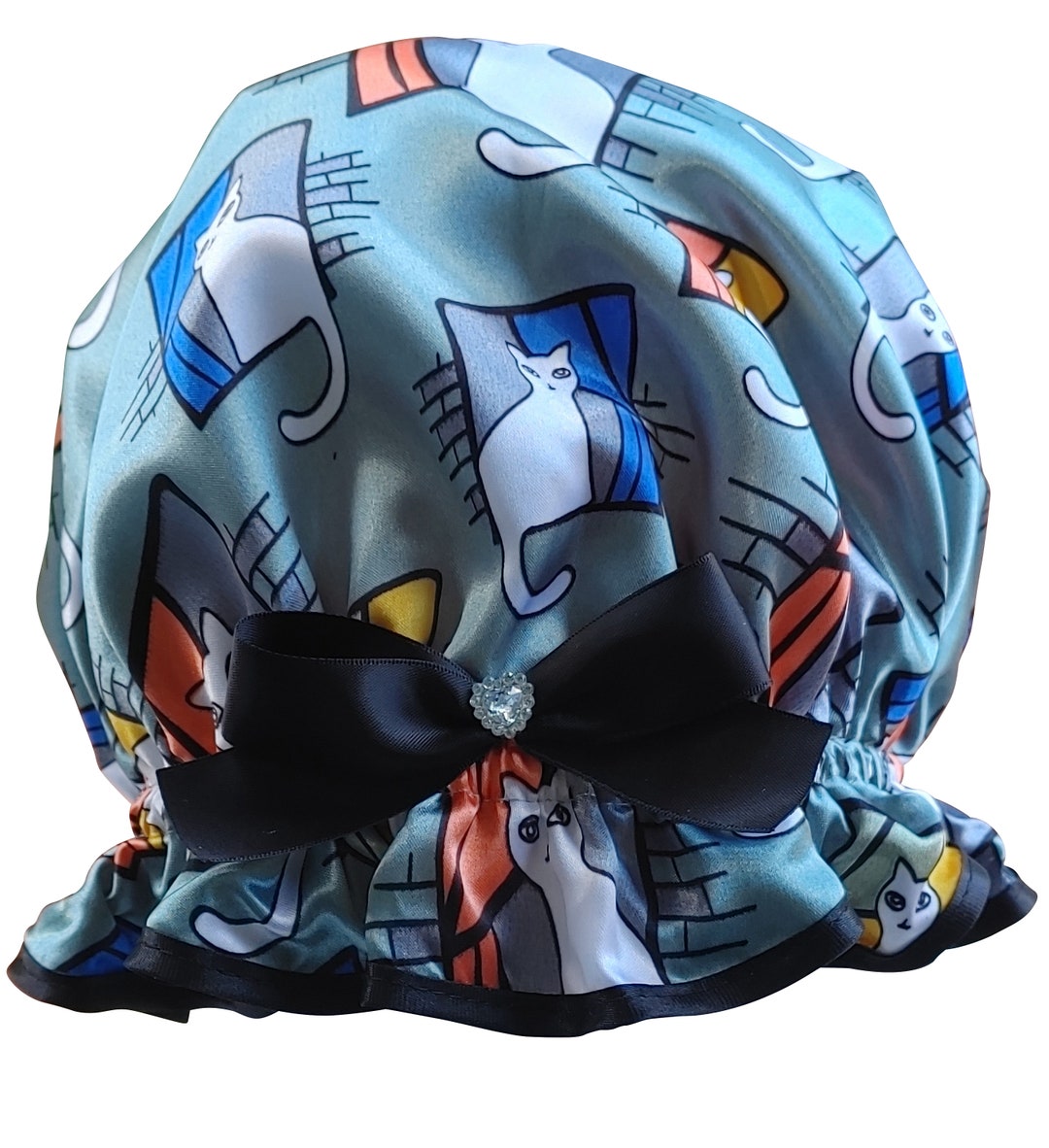 Bouffant Style Shower Cap for Cat Lovers - Top Cat - Etsy