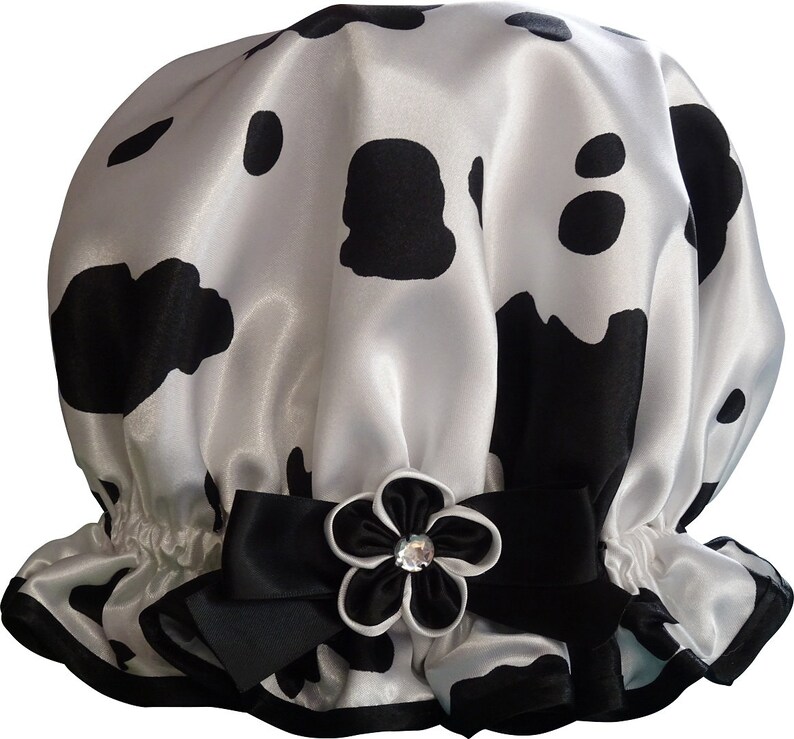 Ladies Shower Cap Farm Gal Cow Print - Etsy Australia