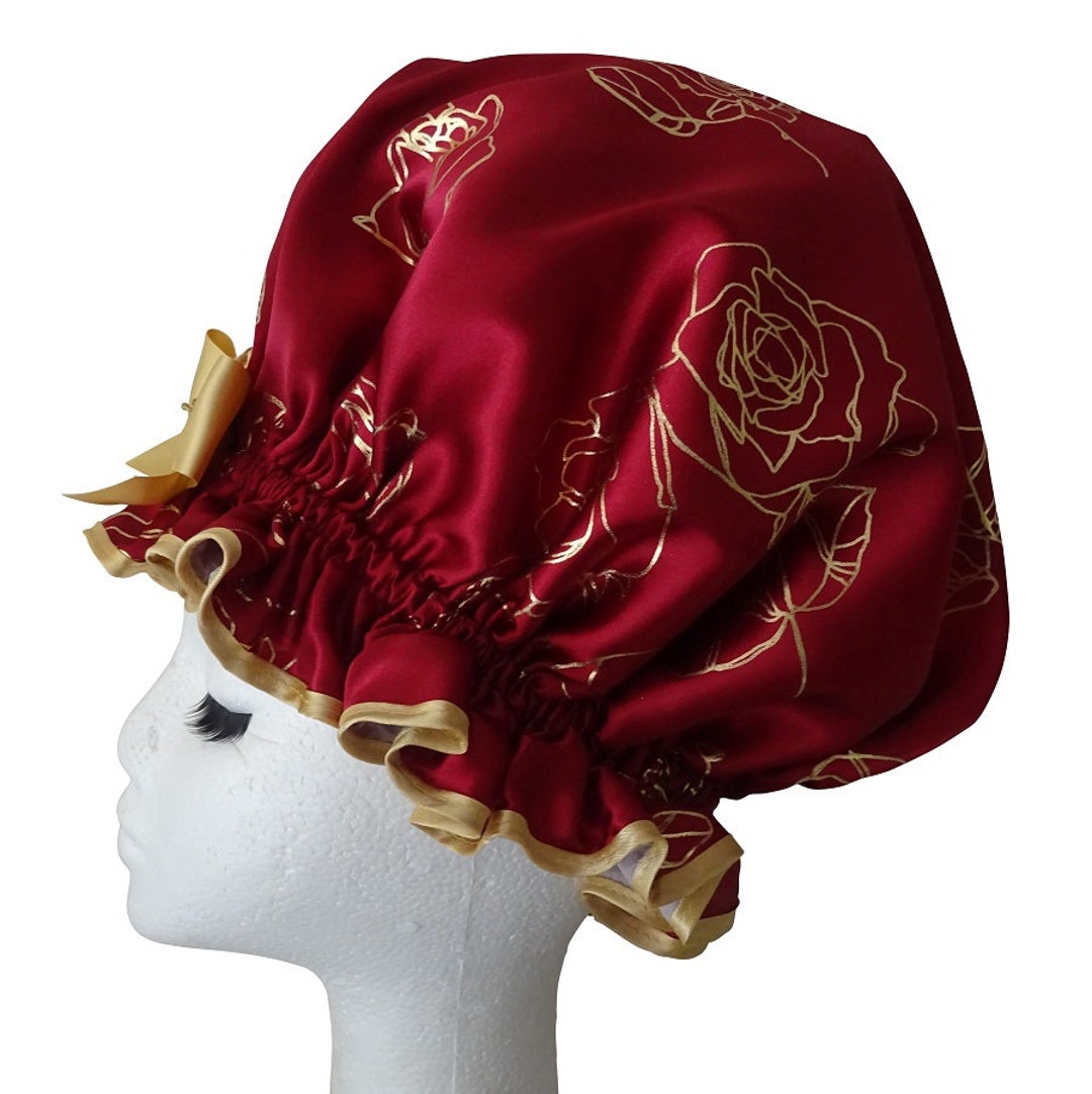 Ladies XL Shower Cap extra Long, Dreads or Extra Thick Hair BLOOM ...