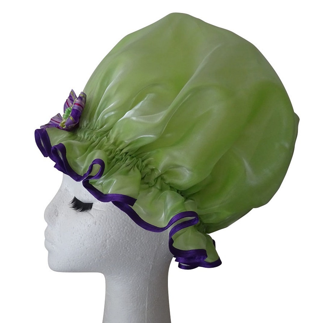 Ladies XL Shower Cap (extra Long, Dreads or Extra Thick Hair) - Green ...