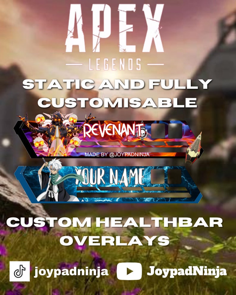 Apex Legends Customisable Health Bar Overlays, for Streaming on Twitch ... Apex Legends Customisable Health Bar Overlays, for Streaming on Twitch ...