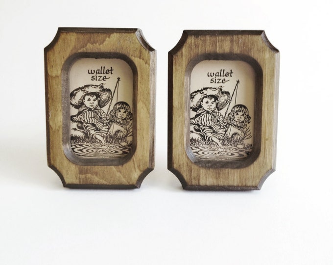 Vintage Wood Picture Frames Wallet Size 2x3 Inches - Etsy