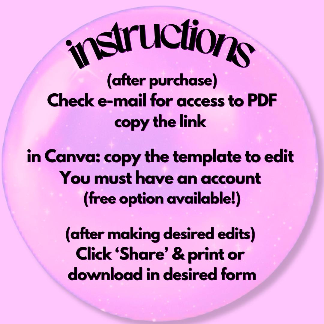 Pink Y2k Slumber Party Invite, 2000s Birthday, Canva Editable Template ...