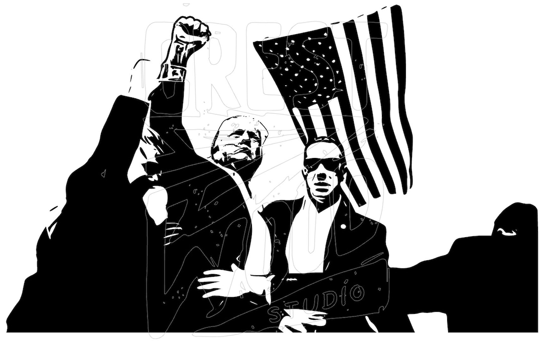 New President Trump Fist Pump SVG File *photo 1* - Etsy