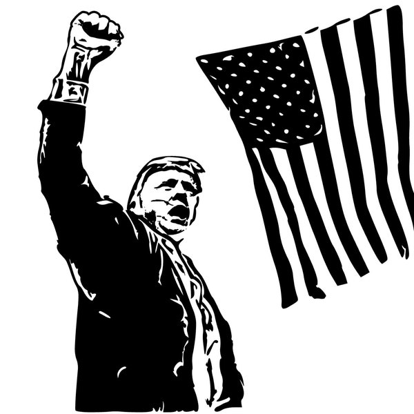 Trump Fist Pumping Svg - Etsy