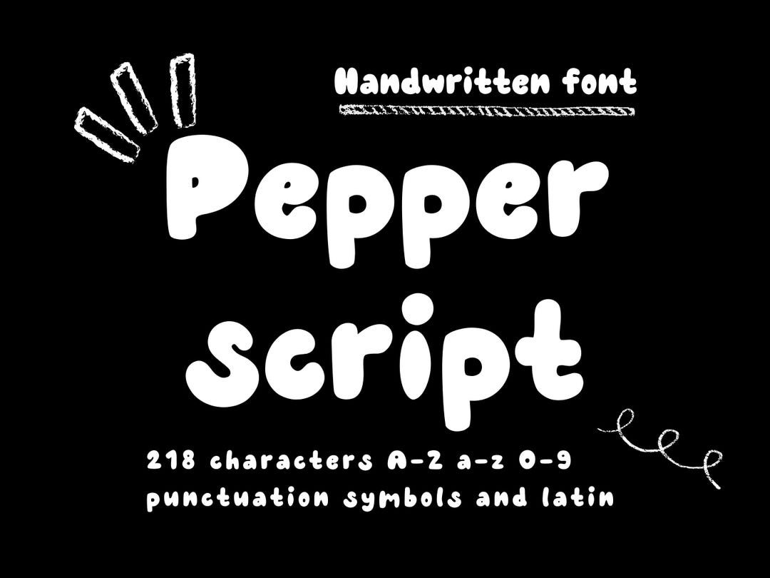 Peper Script-cute Font, Procreate Fonts, Fonts for Cricut, Goodnotes ...