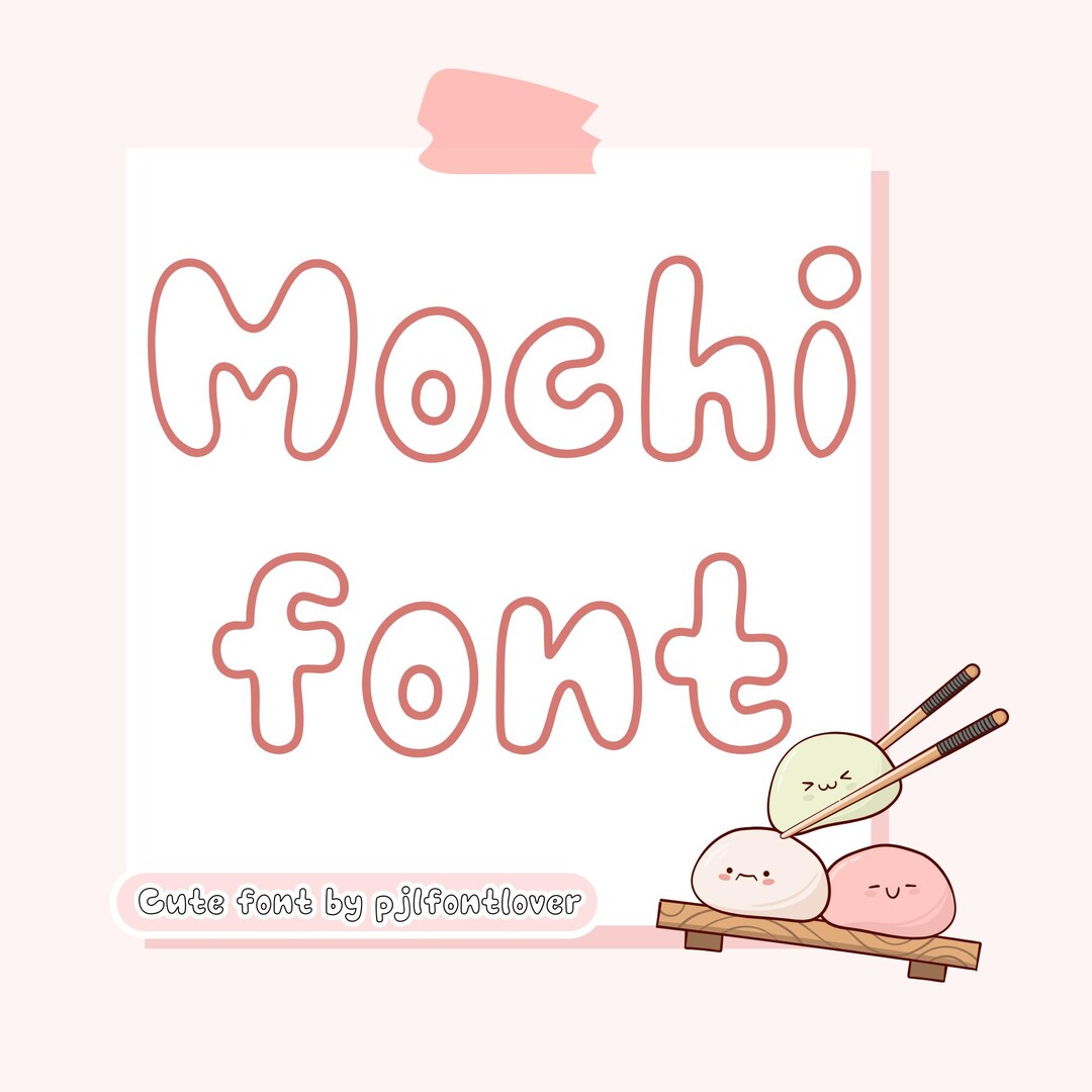 Mochi Font-cute Font, Fun Font,digital Planner Font, Goodnotes Font ...
