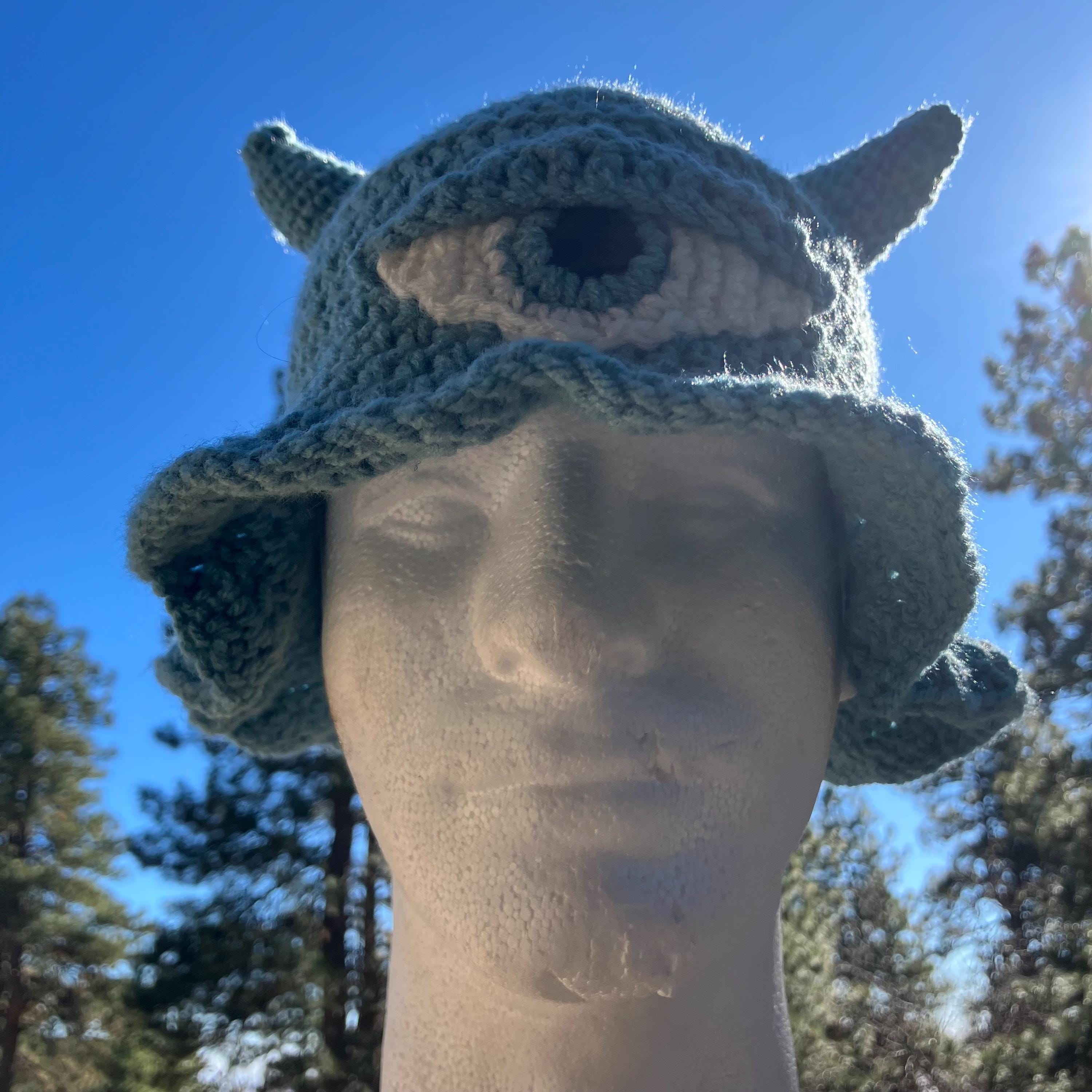 Devil Horn / Eyeball Bucket Hat | Devil Horn Bucket Hat | Crochet ...