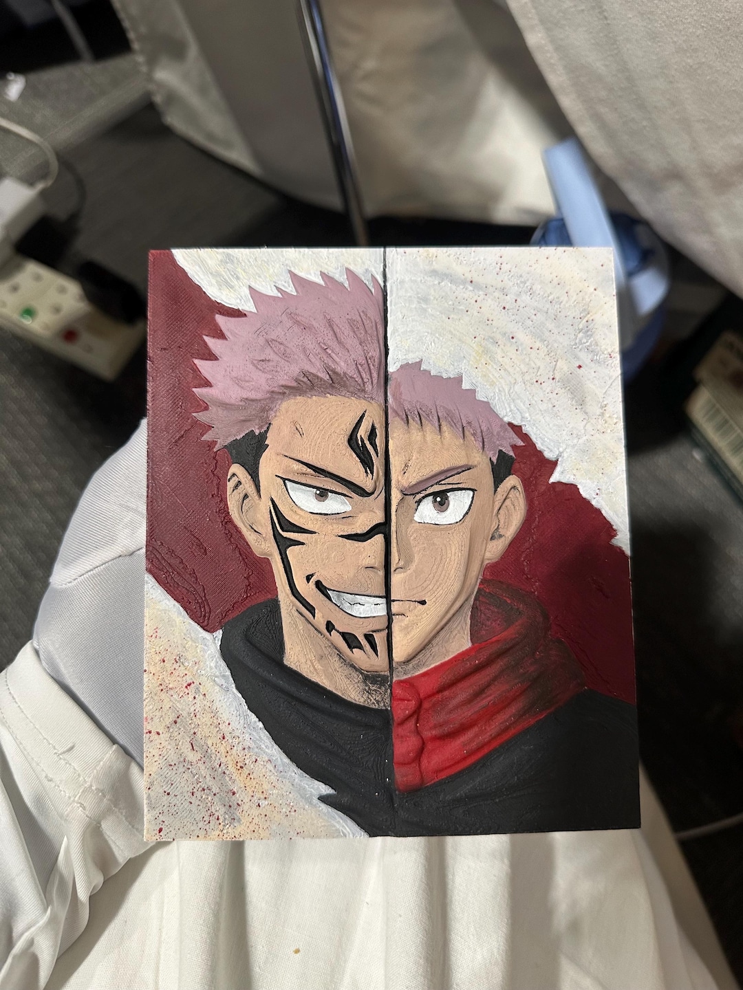Hand-painted 3D Sukuna & Yuji Itadori Frame | JJK Jujutsu Kaisen ...