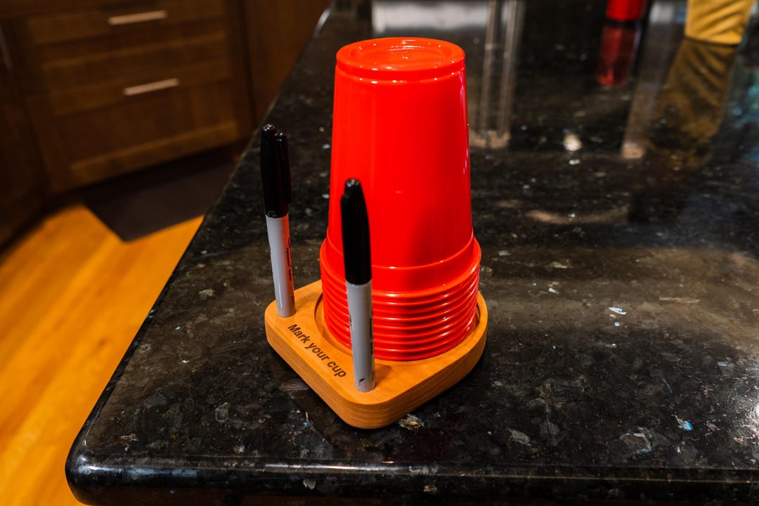 Red Solo Cup Holder With Marker Holder - Etsy