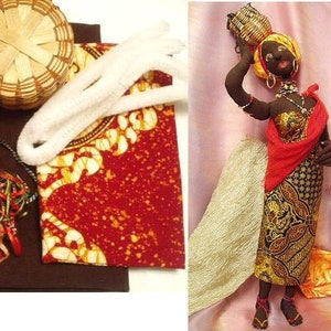SUPPLIES, Kit, Pattern, to Make AFRI COCO, 63 Cm (25") Tall, Doll ...