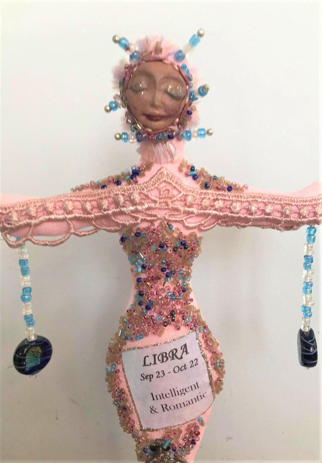LIBRA- ZODIAC Art Doll, One of A Kind, 20 Cm (8") Tall, One of a Kind ...