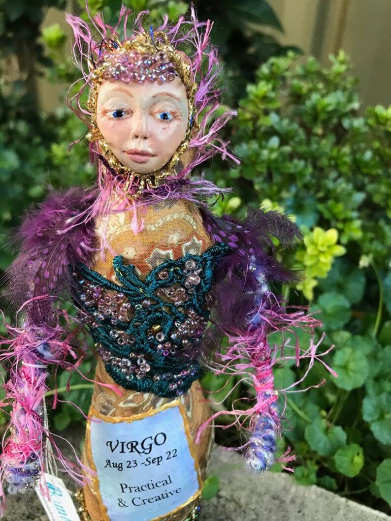 VIRGO ZODIAC Art Doll 20 Cm 8 Tall One of A Kind - Etsy