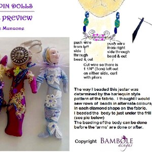TUTORIAL- BEADED Pin Dolls, Workshop, Doll Making, Instructional, Cloth ...
