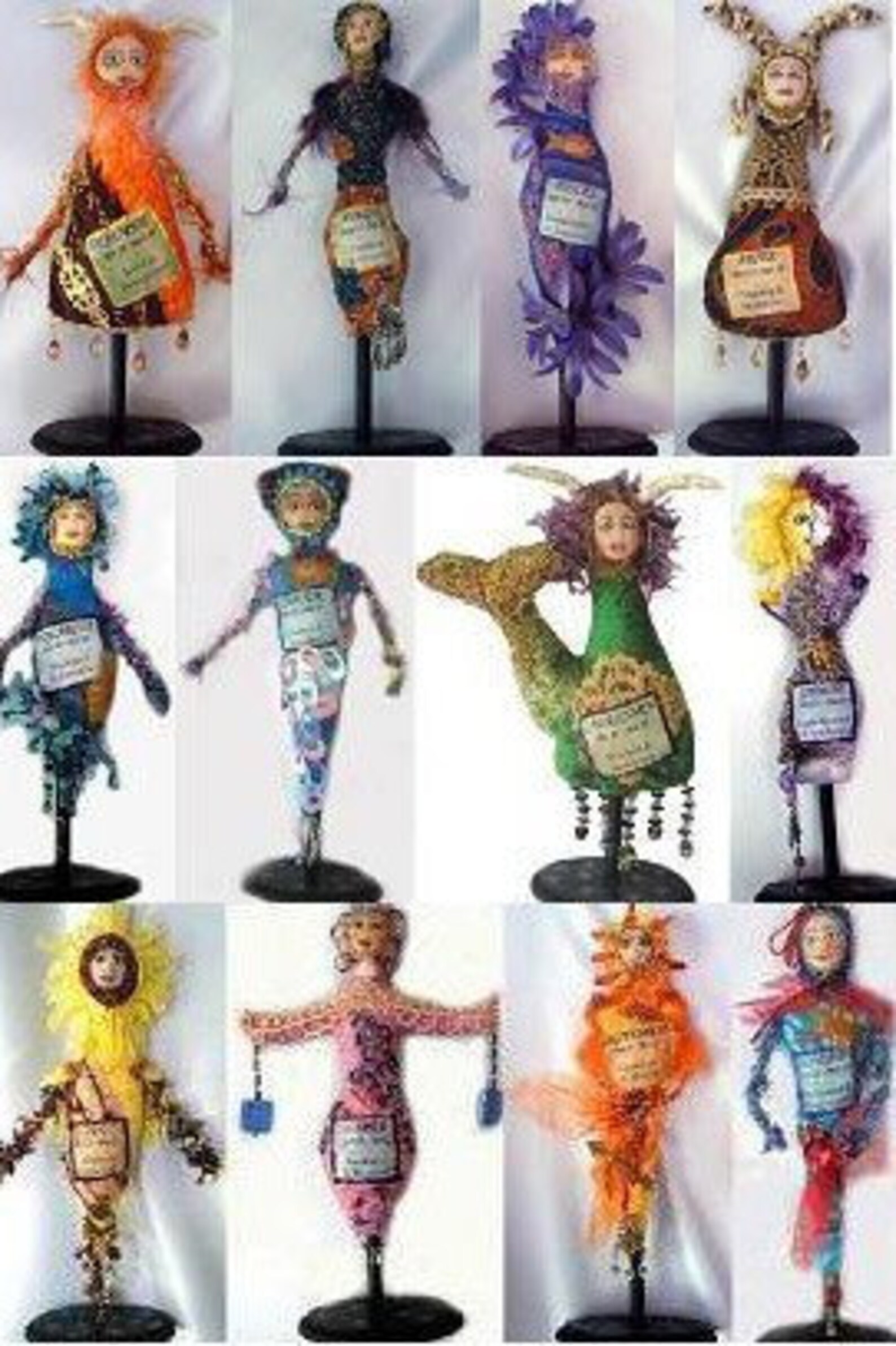 E-PATTERN, Tutorial, ZODIAC, Dolls, 12 Abstract, Collage, Michelle ...