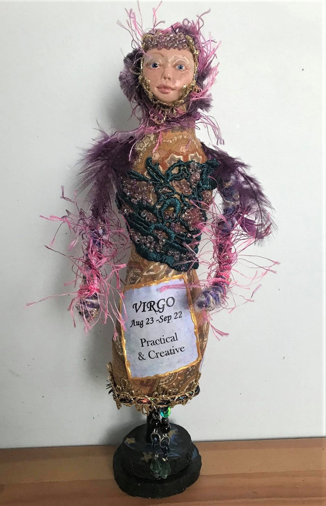 VIRGO ZODIAC Art Doll 20 Cm 8 Tall One of A Kind | Etsy Australia