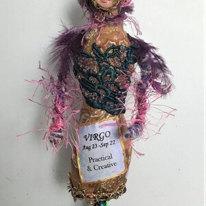 VIRGO, ZODIAC Art Doll, 20 Cm (8") Tall, One of A Kind, Michelle ...