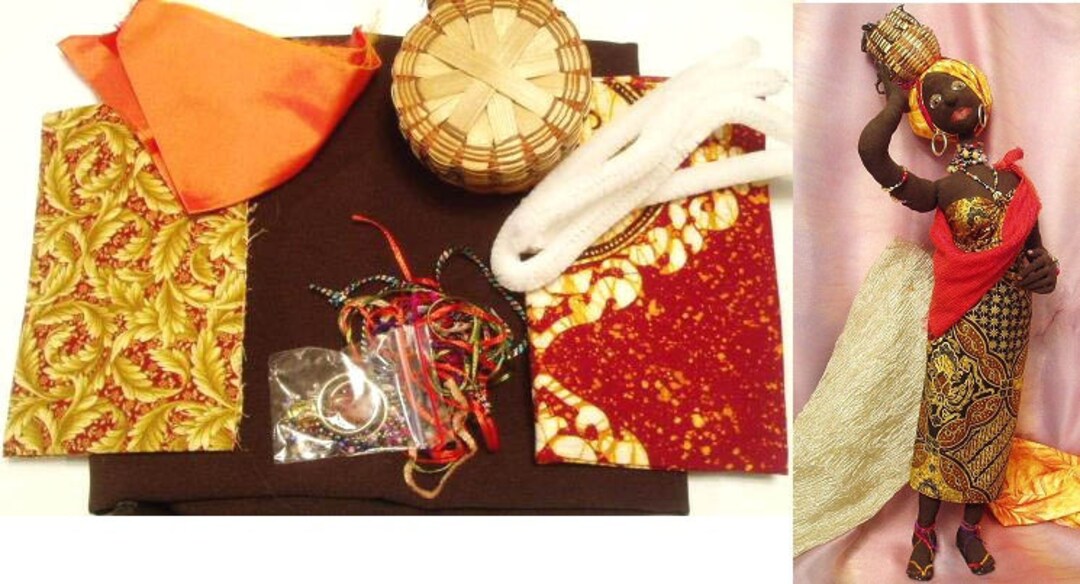 SUPPLIES, Kit, Pattern, to Make AFRI COCO, 63 Cm (25") Tall, Doll ...