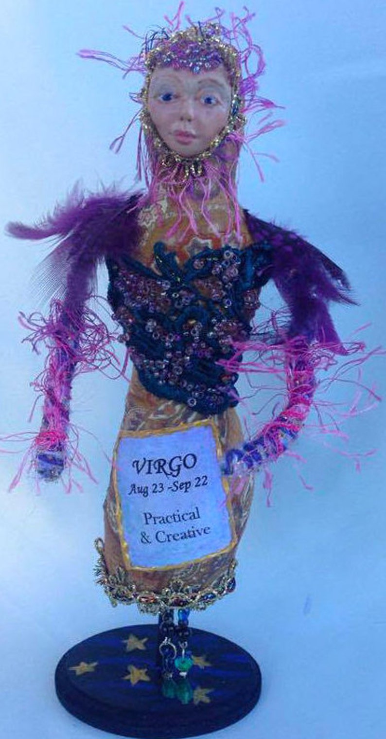 VIRGO, ZODIAC Art Doll, 20 Cm (8") Tall, One of A Kind, Michelle ...