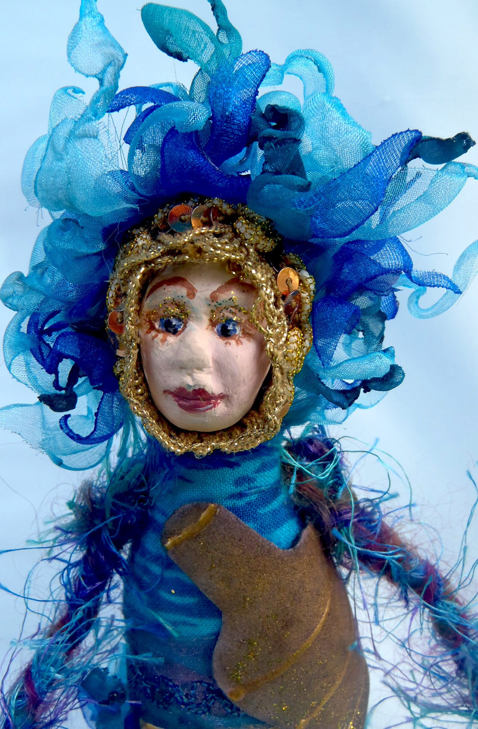 AQUARIUS ZODIAC Art Doll 20 Cm 8tall OOAK Home - Etsy