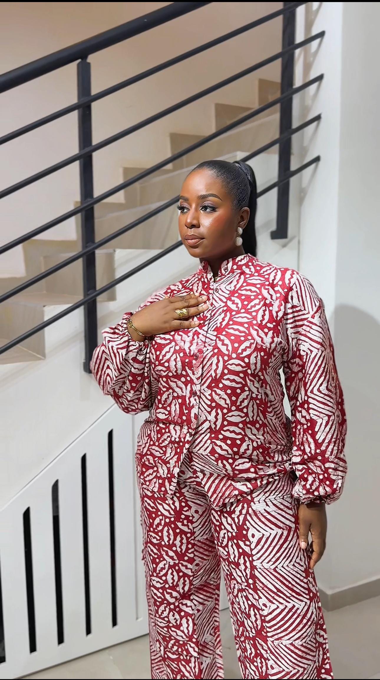 Maia Set | African Adire Shirt & Trouser Co-ord | Handmade Tie-dye Two ...