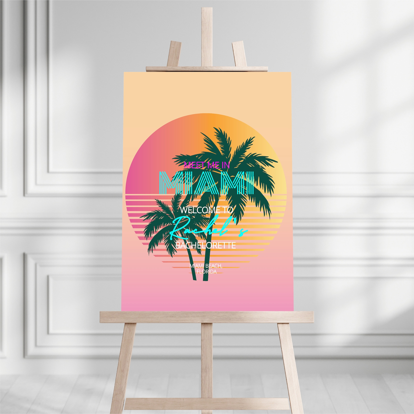 Miami Bachelorette Welcome Sign, Miami Bachelorette, Bachelorette Party ...