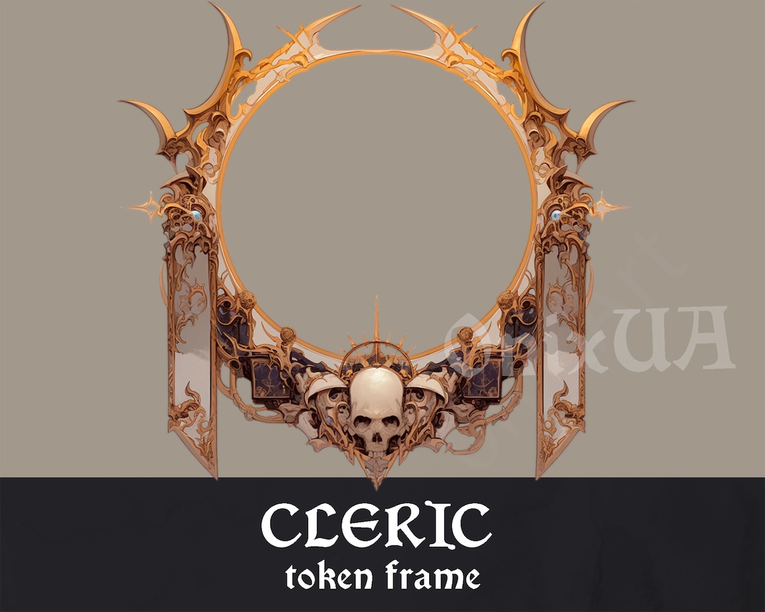 Cleric D&D Token Frame. Digital Token for Tabletop, Dungeons and ...