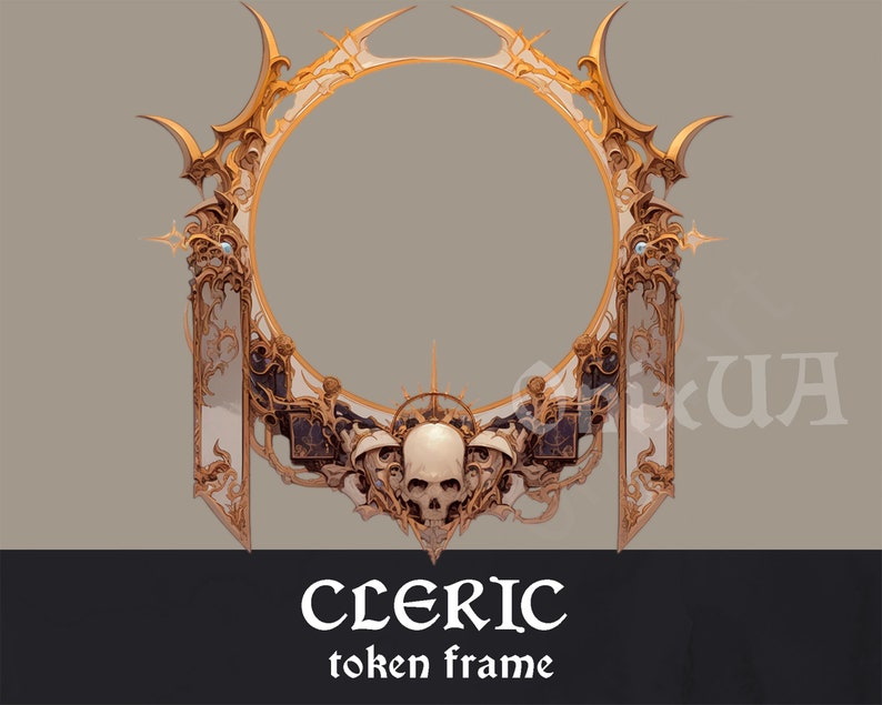 Cleric D&D Token Frame. Digital Token for Tabletop, Dungeons and ...