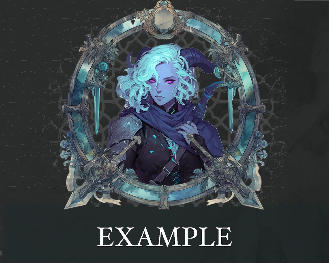 Moon Rogue D&D Token Frame. Digital Token for Tabletop, Dungeons and ...