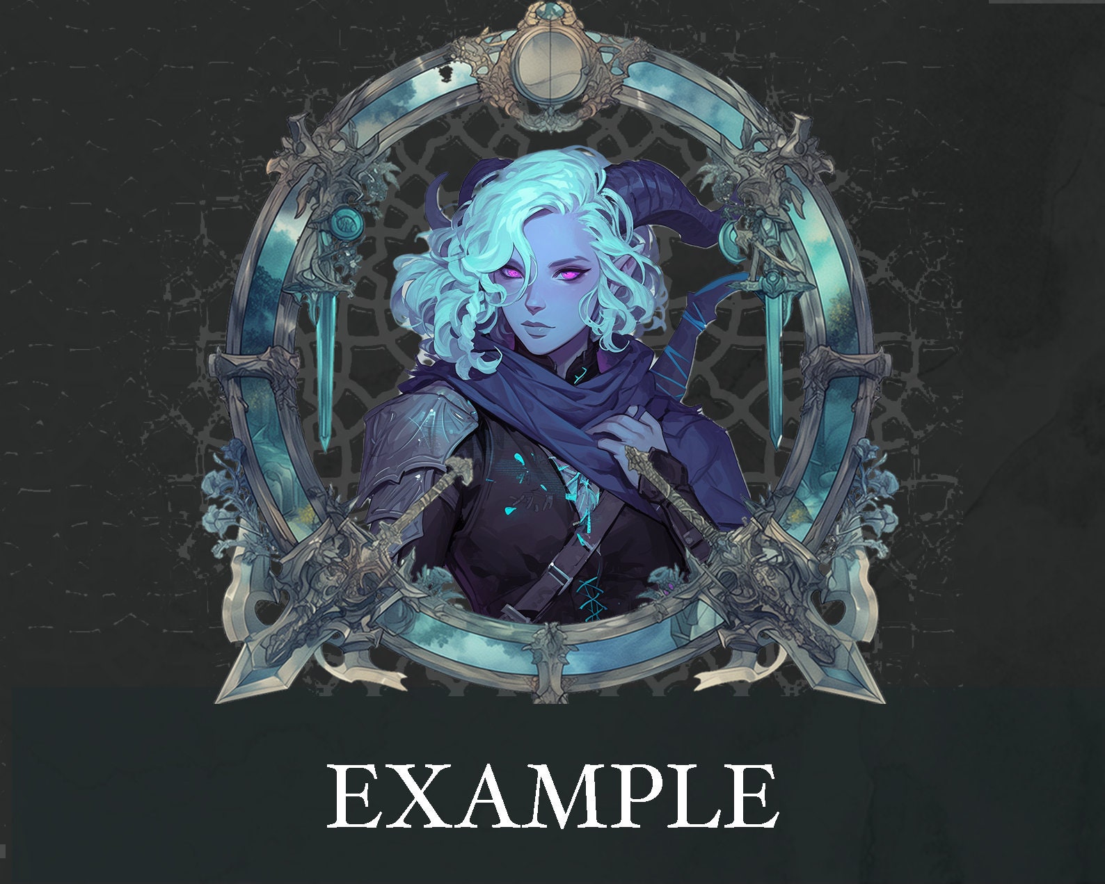 Moon Rogue D&D Token Frame. Digital Token for Tabletop, Dungeons and ...