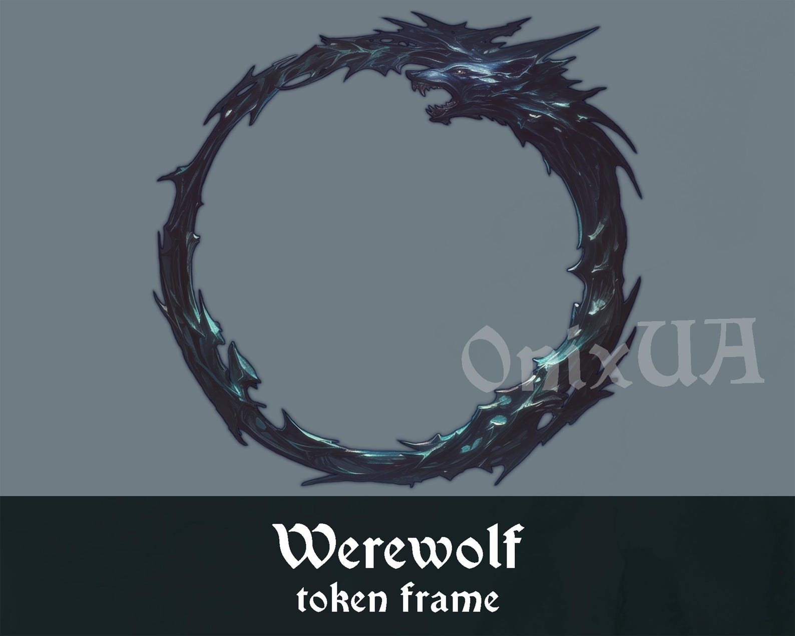 Werewolf Token Frame: D&D Digital Border (PSD, PNG) - Etsy