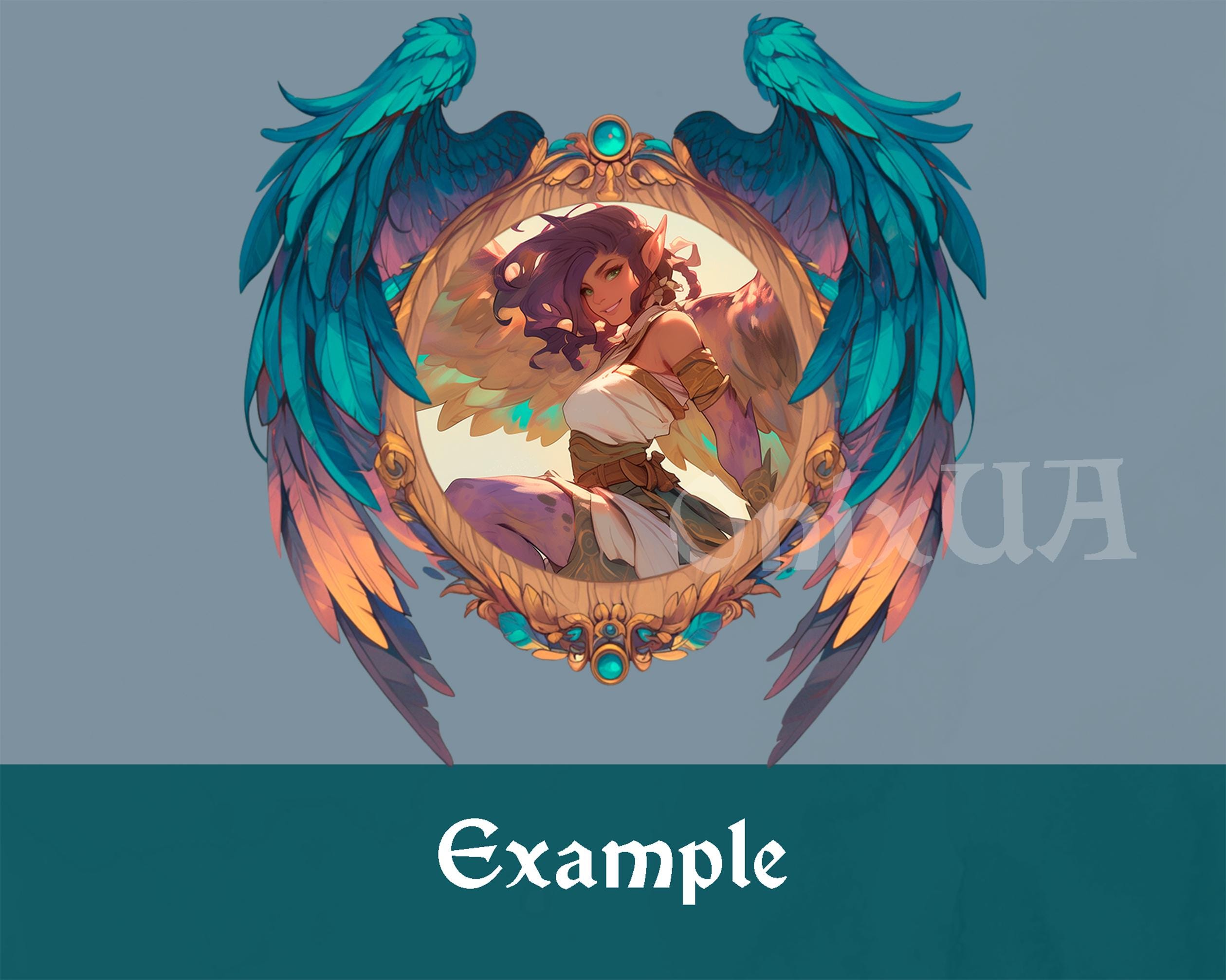 Winged Token Frame: Harpy/aasimar Border for VTT (PNG/PSD) - Etsy
