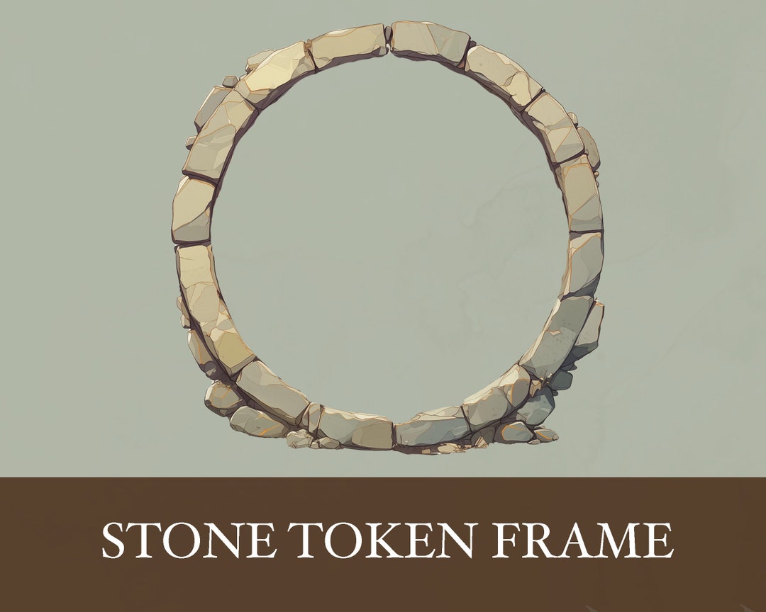 Stone Dragon / Wizard / Golem Token Frame. Digital Token for Tabletop ...