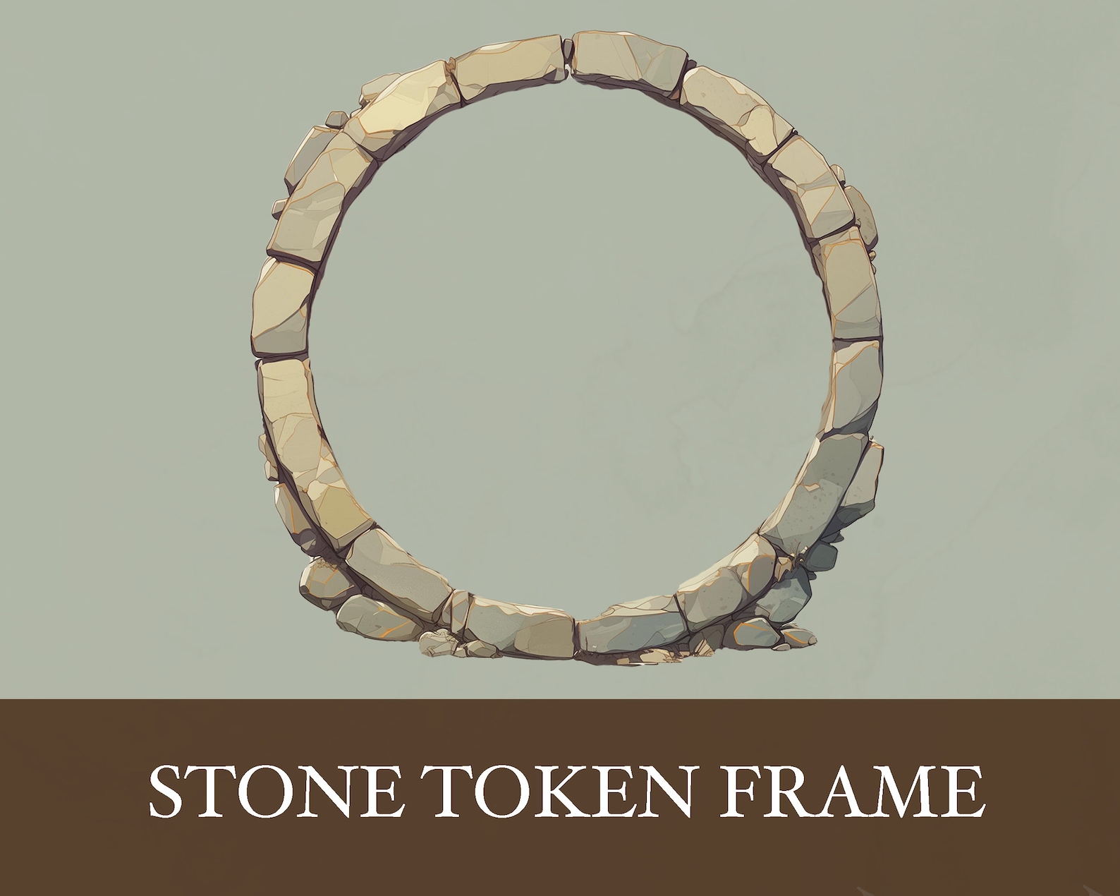 Stone Dragon / Wizard / Golem Token Frame. Digital Token for Tabletop ...