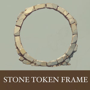 Stone Dragon / Wizard / Golem Token Frame. Digital Token for Tabletop ...