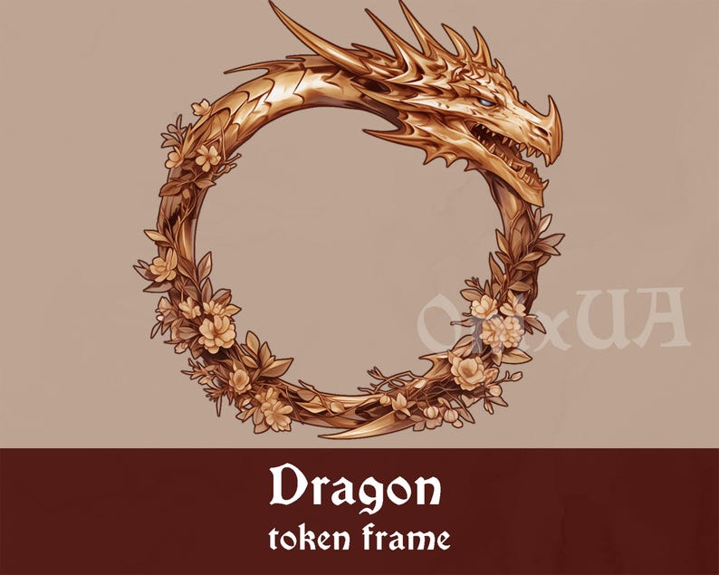 Dragon D&D Token Frame. Digital Token Border for Dungeons and Dragons ...