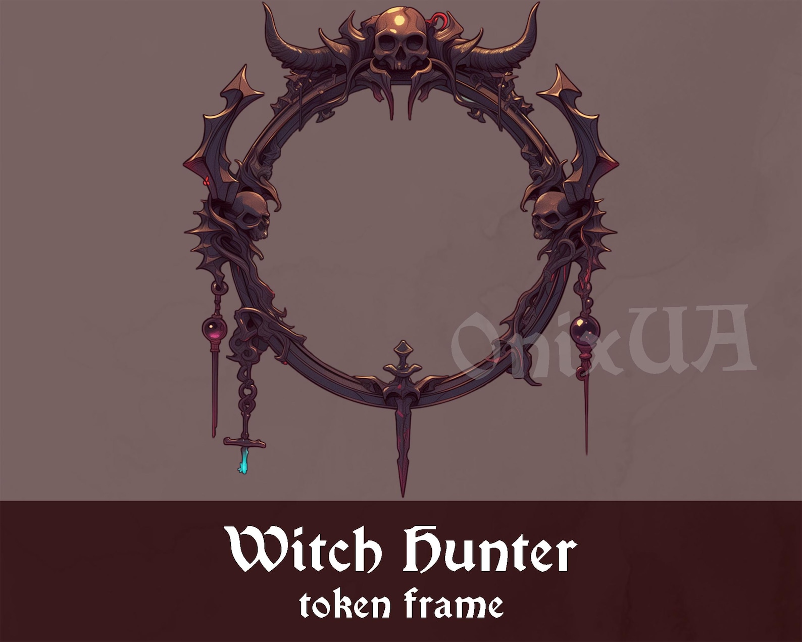Witch Hunter Dnd Token Border | Digital Monster Hunter Frame for ...