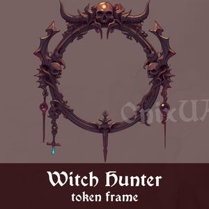 Witch Hunter Token Frame: Digital Dnd Border (PNG, PSD) - Etsy