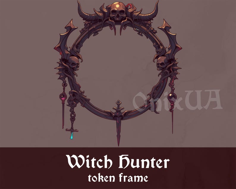 Witch Hunter Token Frame: Digital Dnd Border (PNG, PSD) - Etsy