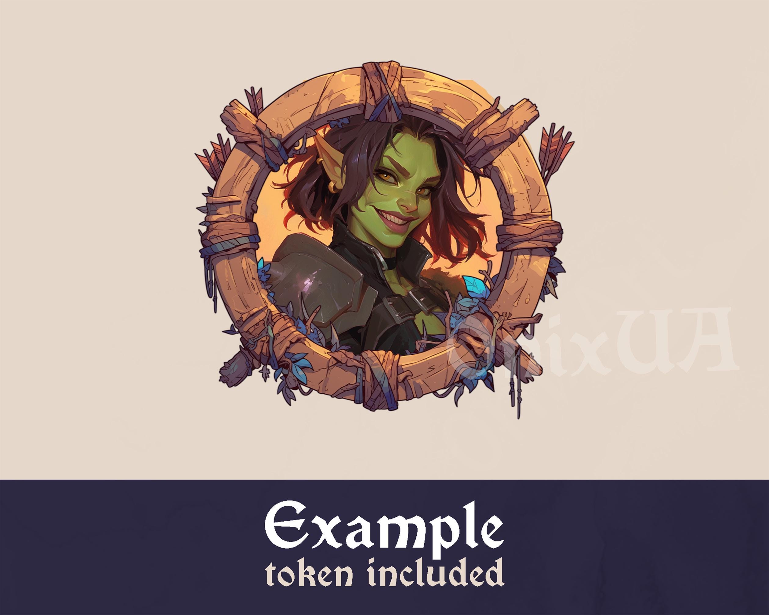 Goblin D&D Token Border. Goblin Monster or Character Frame for Digital ...