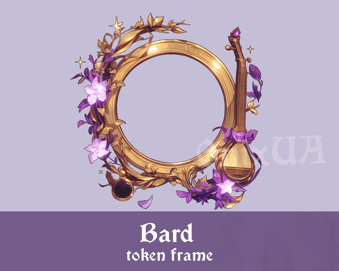 Bard D&D Token Frame. Bard Token Border for Tabletop, Dungeons and ...